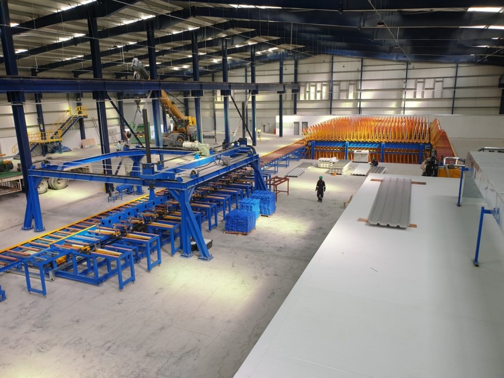 Sandwich panel production line